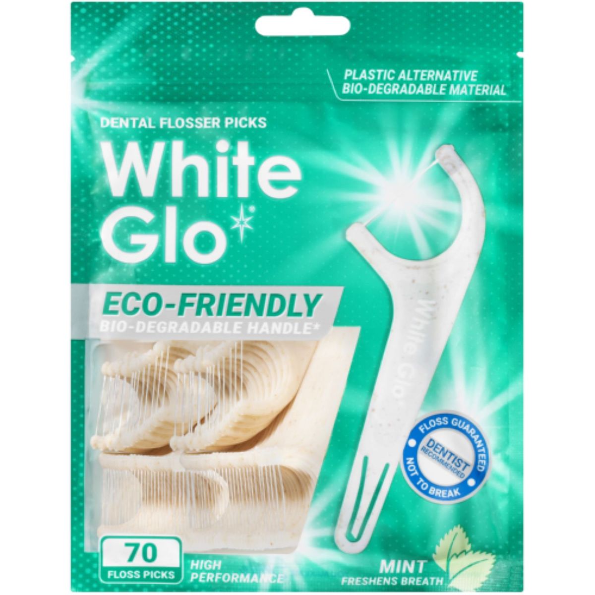 White Glo Eco-Friendly Dental Floss Picks 70 Pack | Shop Today. Get it ...