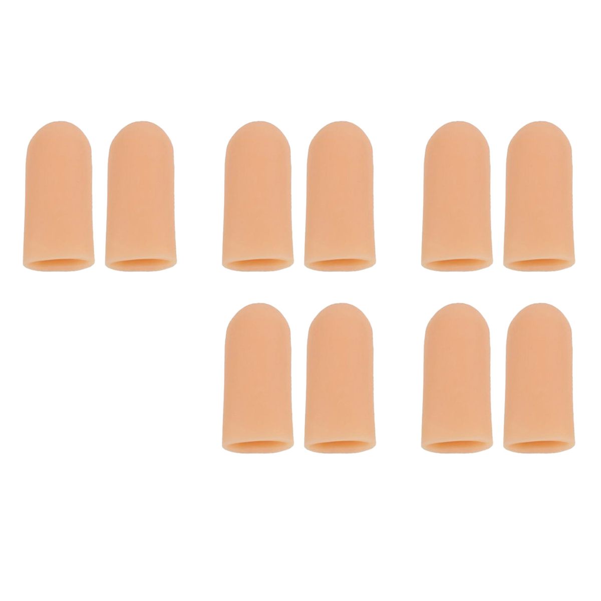 Gel Finger Protectors Finger Caps Silicone Fingertips Protection-Nude ...