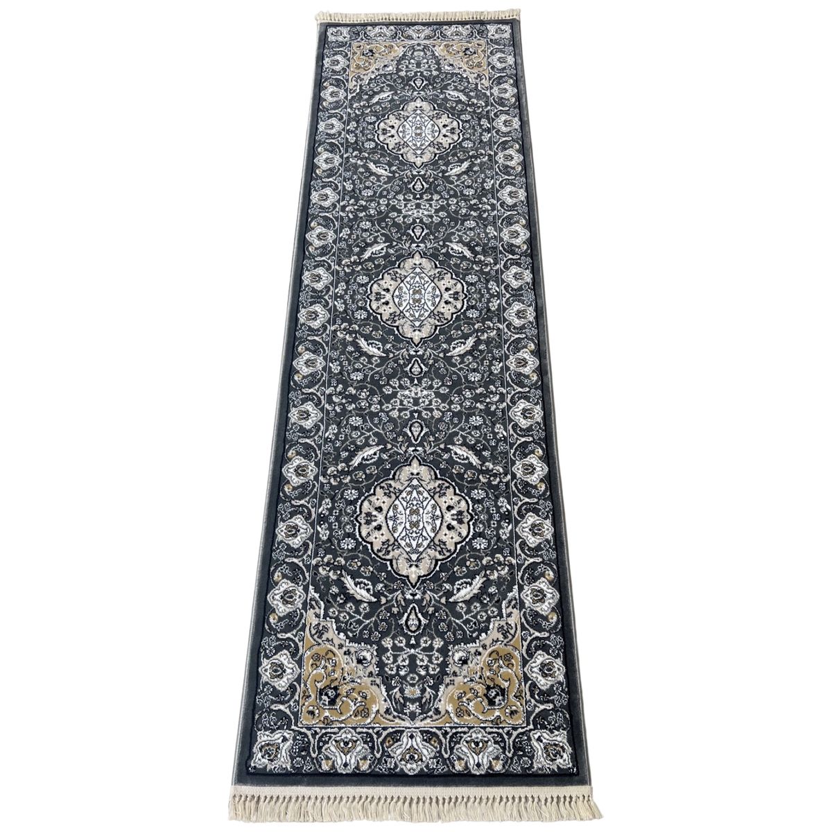 Stunning Grey Floral Passage Rug Runner - 300 x 80 cm | Shop Today. Get ...