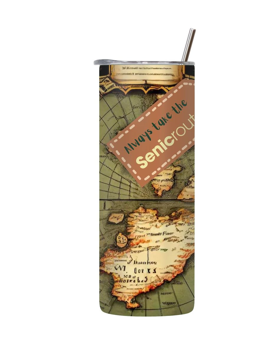 Senic Route 20 Oz Tumbler with Lid and Straw Travel Graphic Present 103 ...
