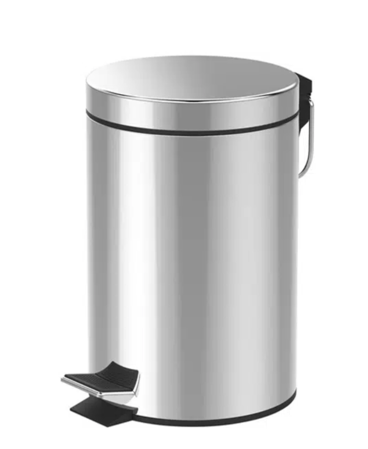 Silver Stainless steel Cylindrical Bin | Shop Today. Get it Tomorrow ...