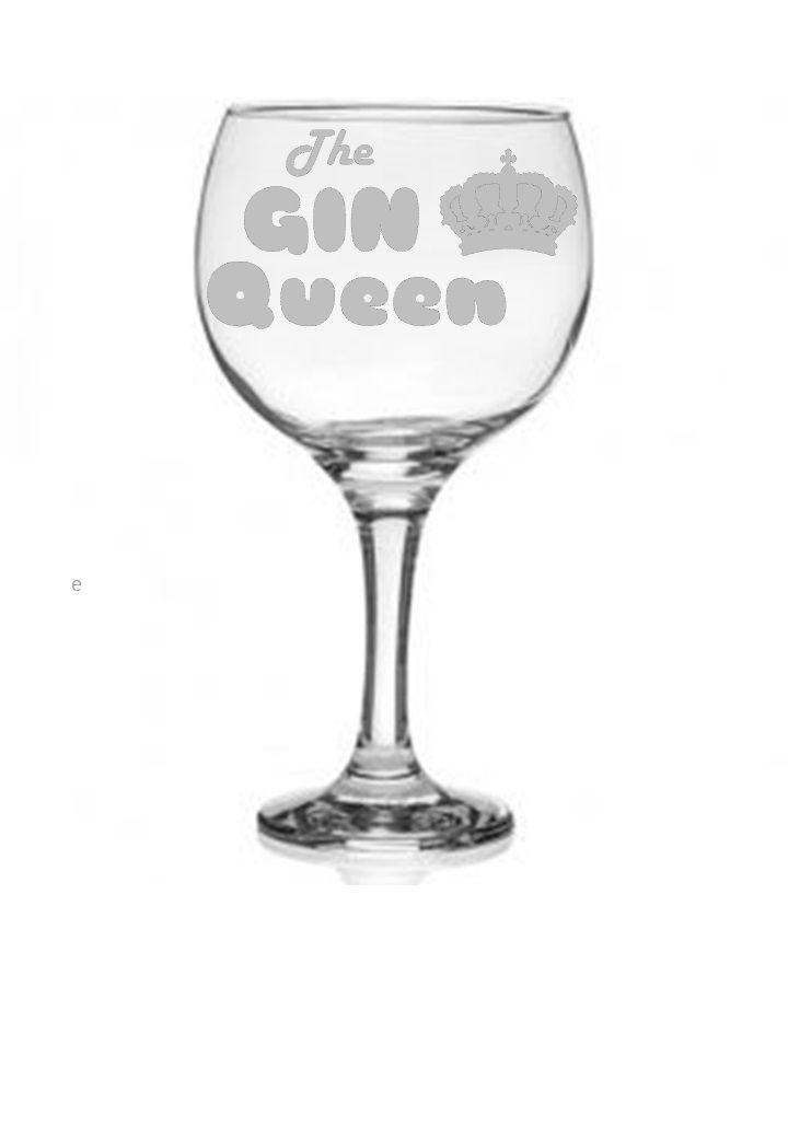 Gin Glass - Etched - The GIN Queen | Shop Today. Get it Tomorrow ...