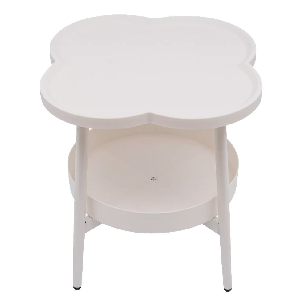 Decor Modern 2-Tier Flower Shaped Table With Storage Shelf -50cm | Shop ...