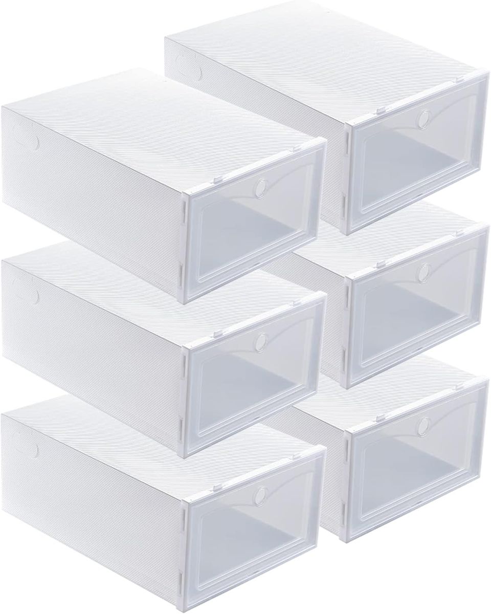 Stackable and Foldable Soft Plastic Shoe Storage Boxes | Shop Today ...