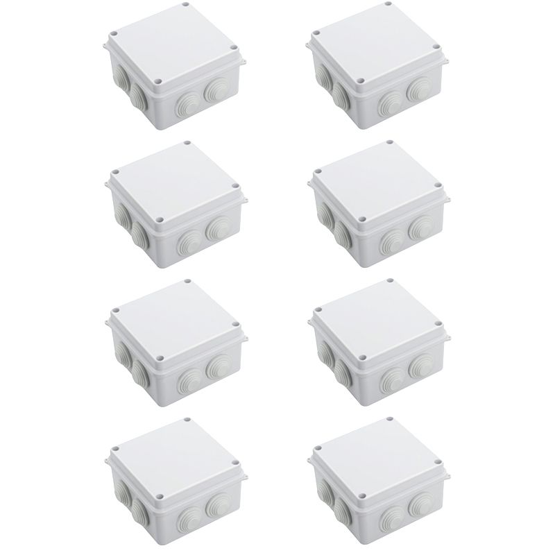 8 Piece Junction Box CCTV Camera Universal Waterproof Electrical ABS ...