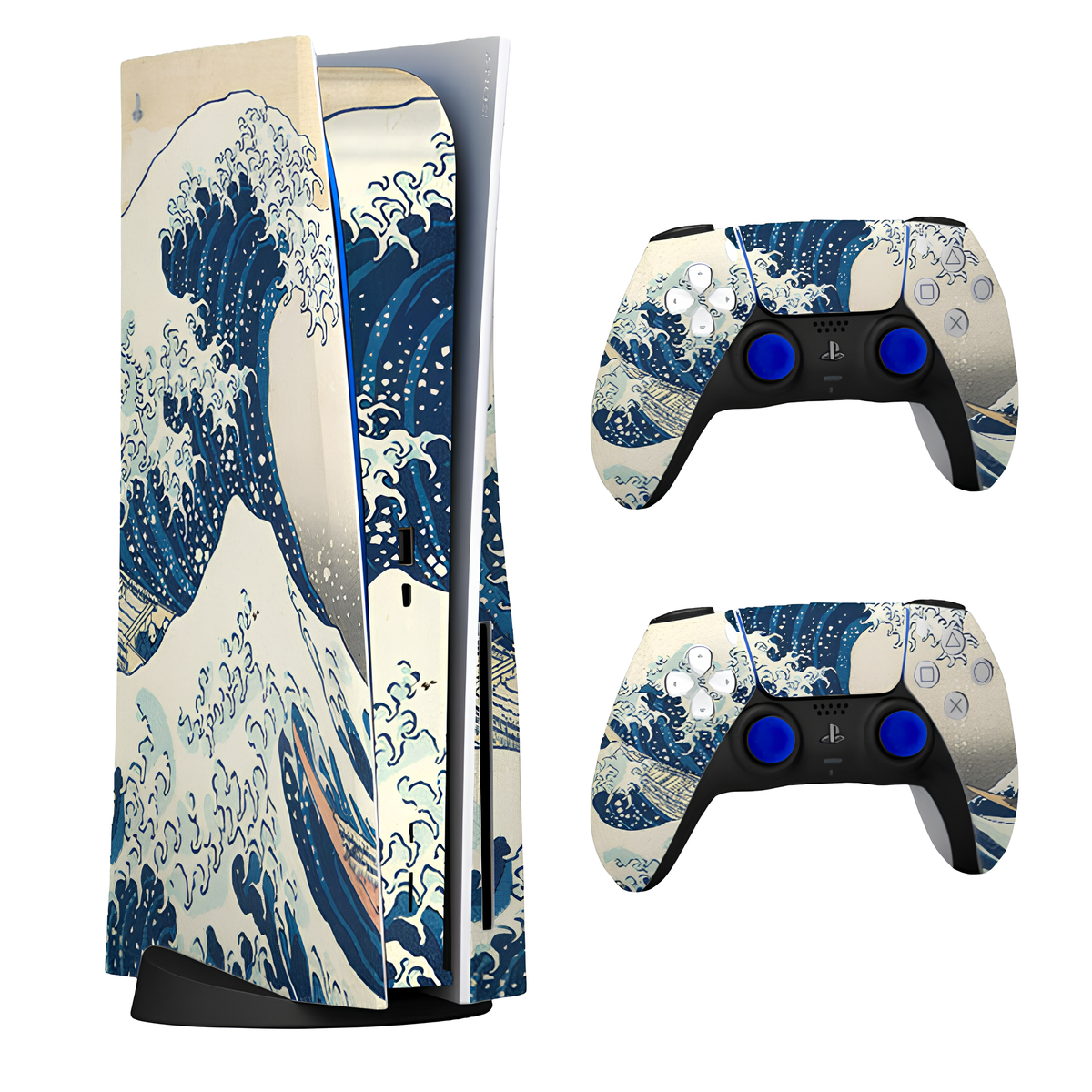 Skin Decal Sticker For PS5 Console, Controls & Joystick Caps - Wave ...