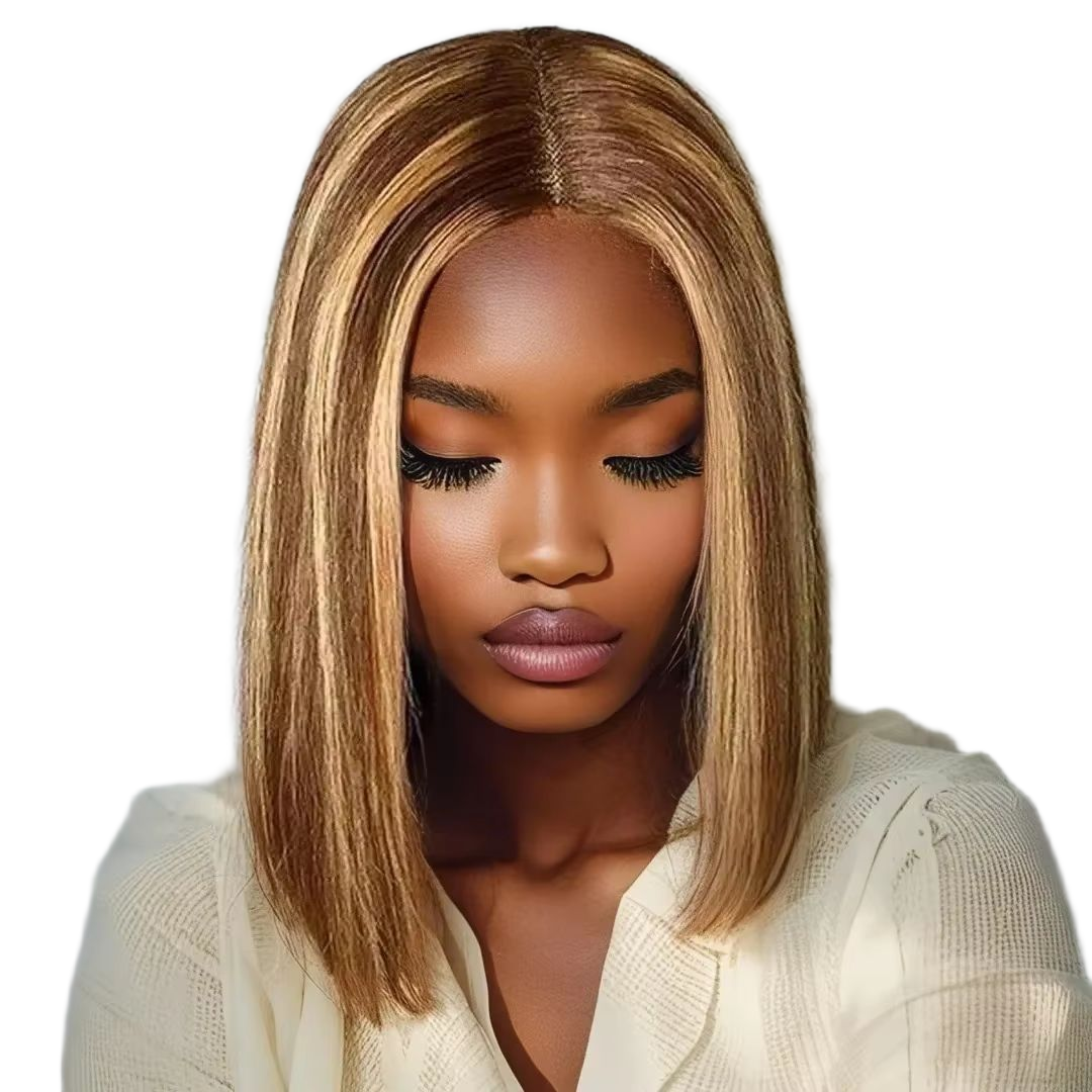 VSP 14Inch Hghlight Straight Bob Wig -Brazilian Hair 13X4 Lace Frontal ...