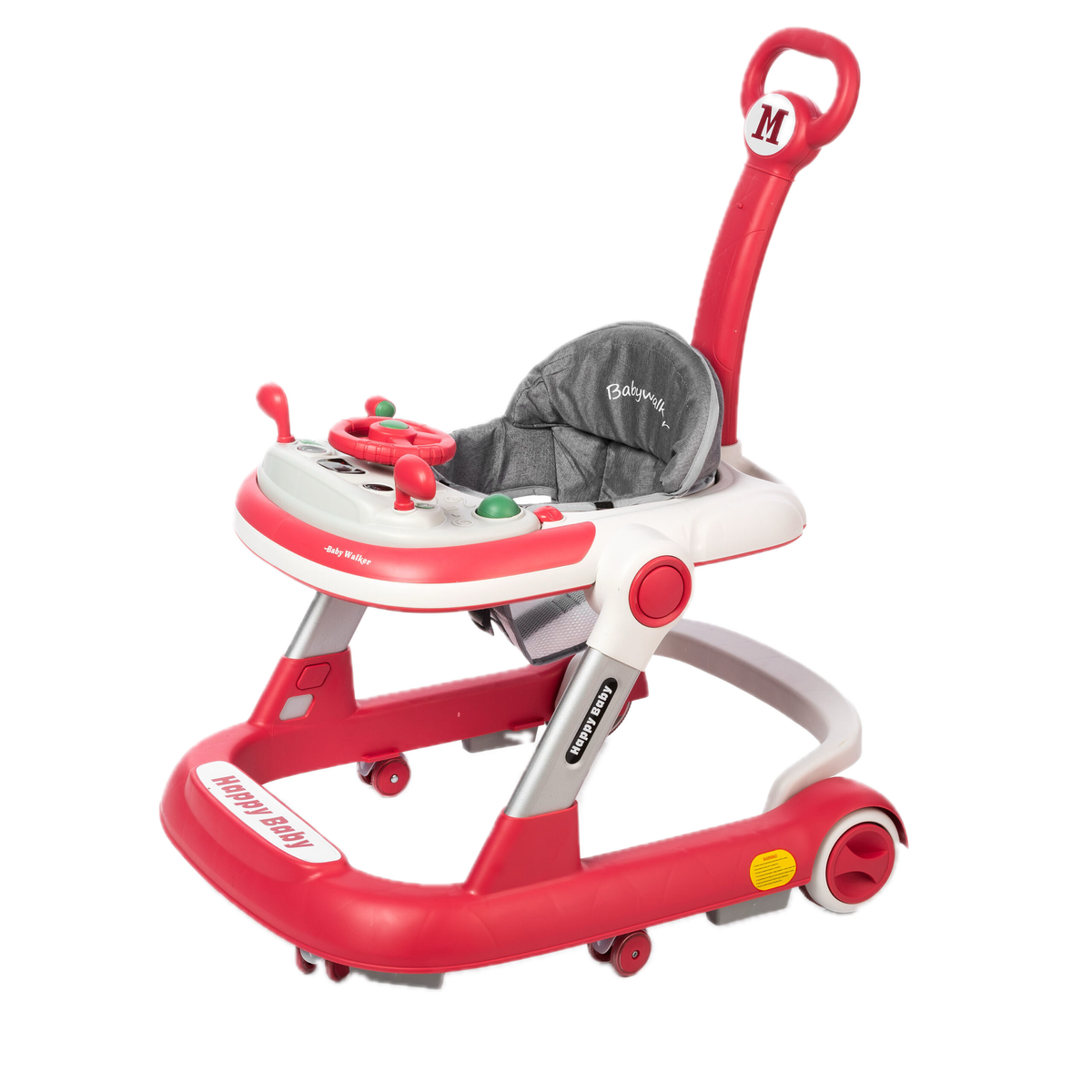 2 in 1 Baby Multifunctional Walking Ring and Baby Walker with Push Bar ...
