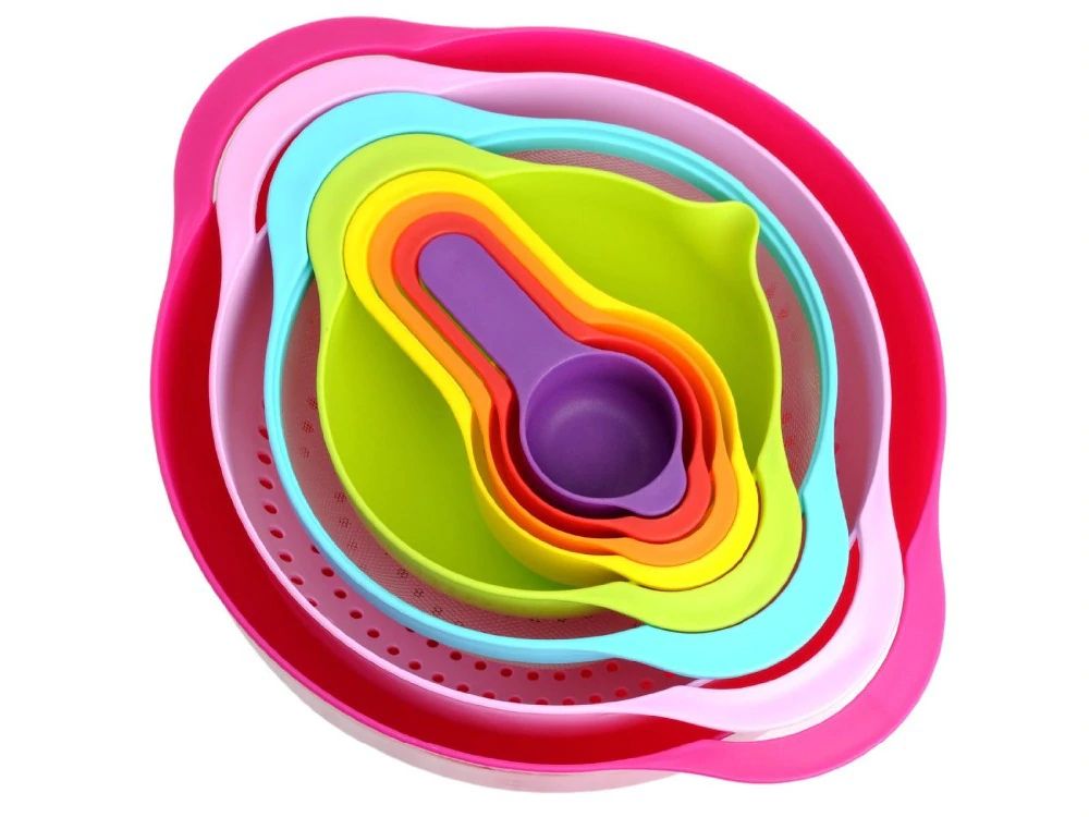 Mixing bowl 10 pcs set style trendy colourful | Shop Today. Get it ...
