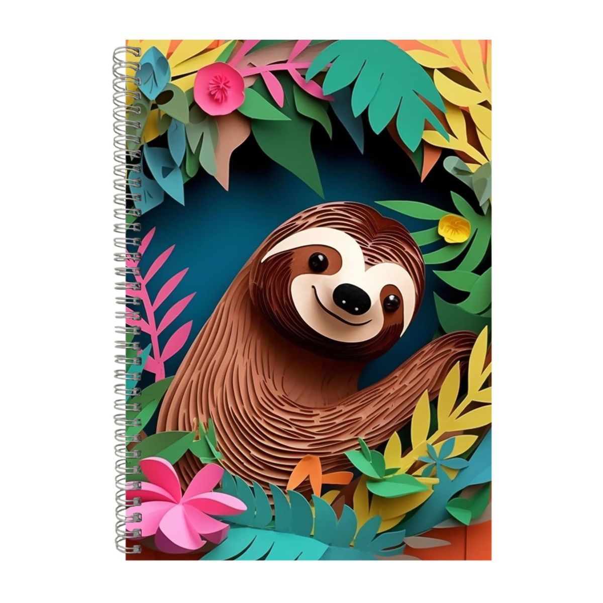 3D Sloth Jungle Ring Notebook Animals Gift Idea A4 Notepad Pad 108 ...