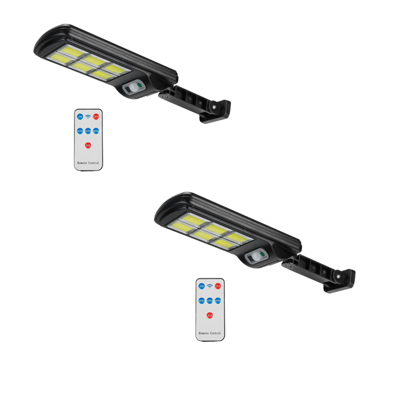 Set Of 2 Remote Controlled LED Solar Powered Street Lamp | Shop Today ...