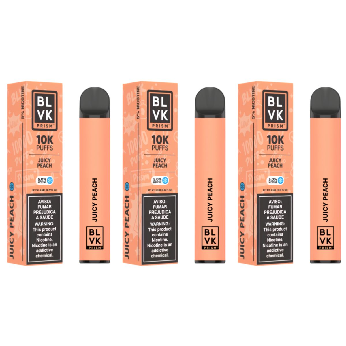 BLVK PRISM MMF 10000 Puffs Dispo Vape - Juicy Peach (Pack of 3) | Shop ...