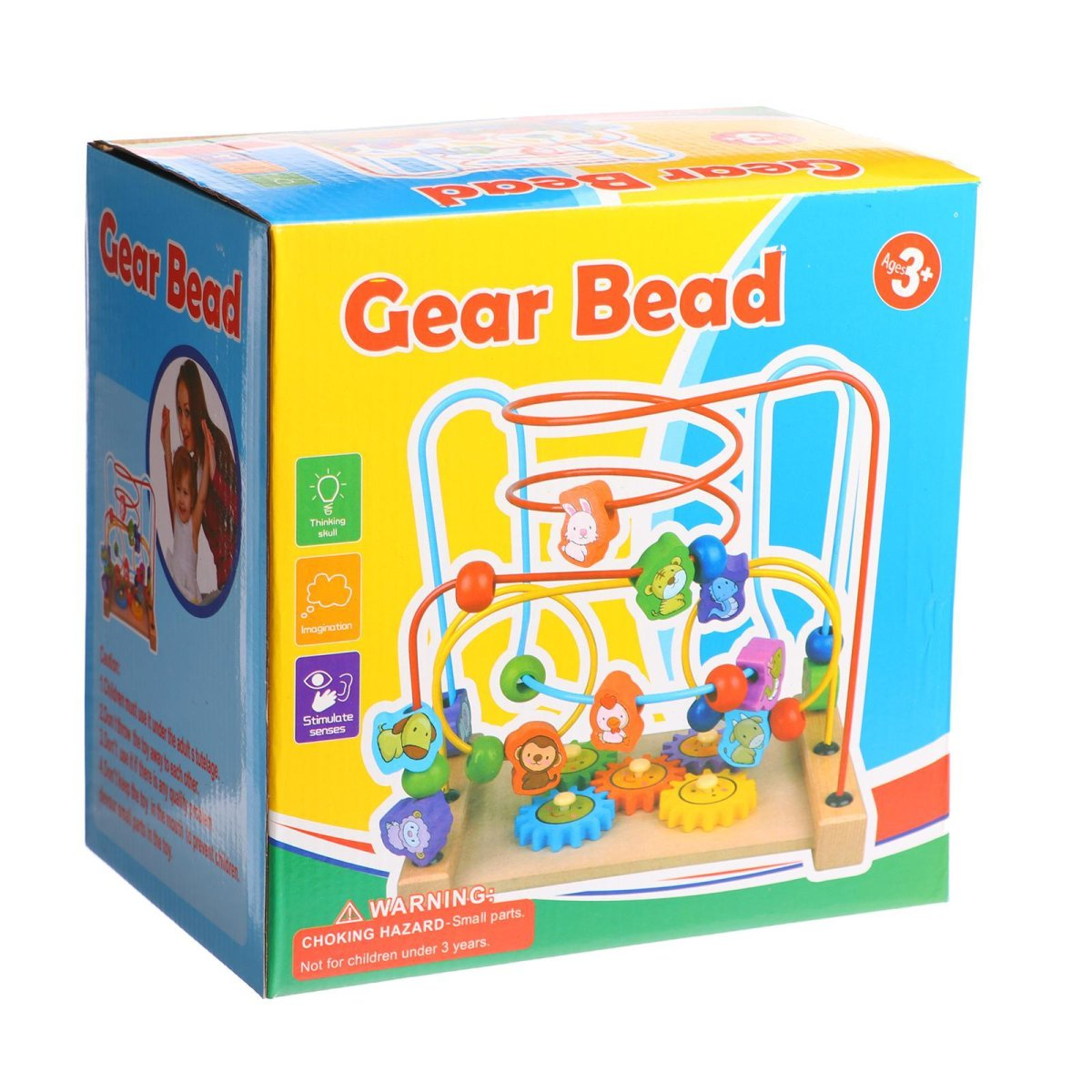 Multicolored Wooden Gear Maze Play Center with Animal Cubes | Shop ...