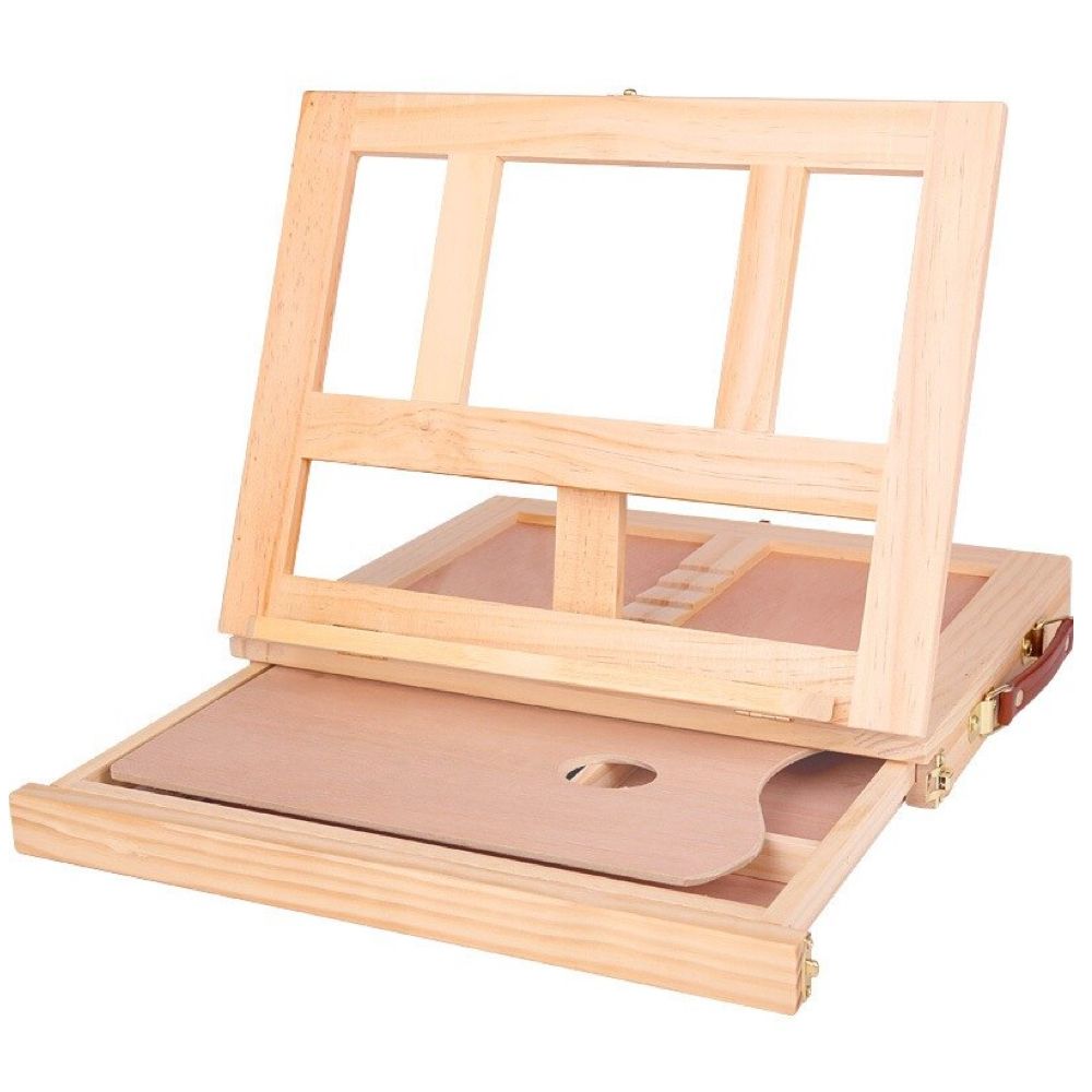 Craft Adjustable Wooden Easel Work Station Table With Storage ...