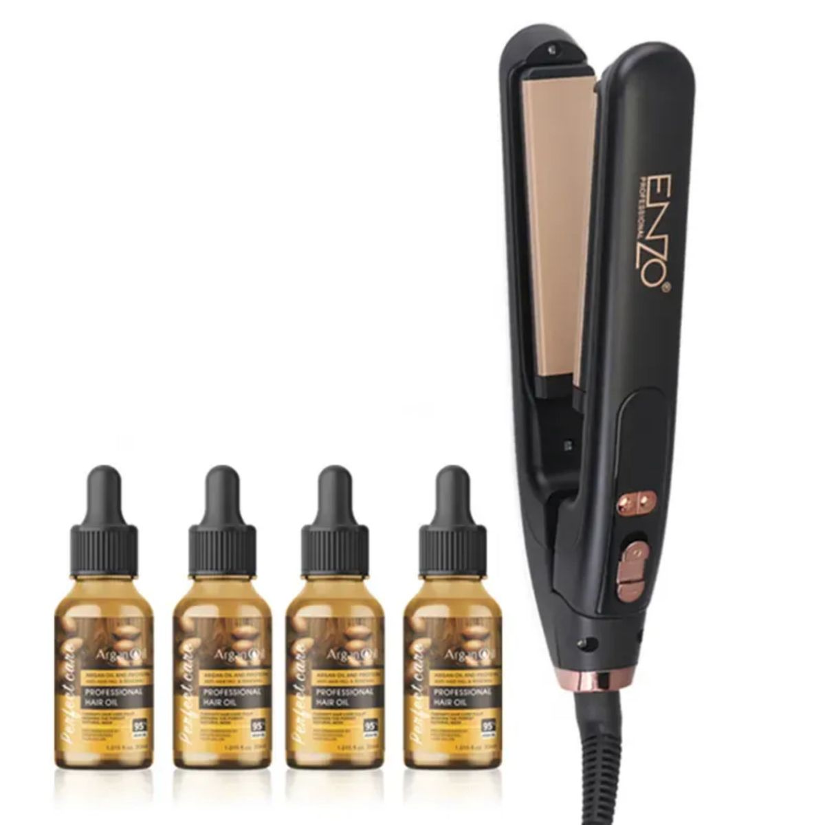 Enzo-Salon and Home Hair Straightener & Argan Oils | Shop Today. Get it ...