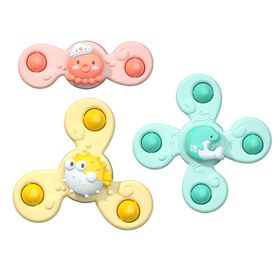 Pop Suction Cup Spinner Toys Sensory Baby Toys for Toddlers Infant - 3 ...