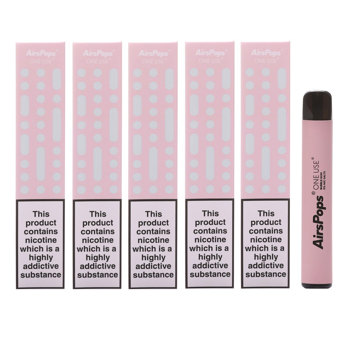 Airscream AirsPops - 5 Pack Disposable - Bubblegum- 5% Nic Salts | Shop ...