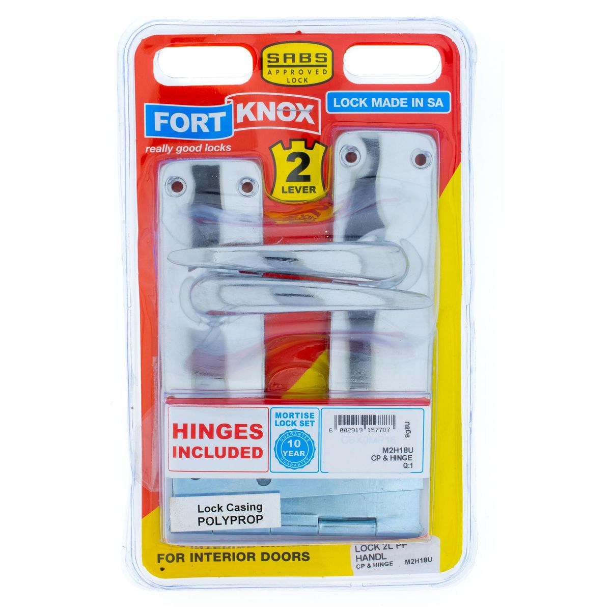 FORT KNOX 2-Lever Lockset Fibertech Lock Chrome Plated Handles Q:1 ...