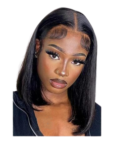 VSP Glueless Bob Wig Straight Hair - 13x4 HD Lace Full Frontal Wigs 12 ...