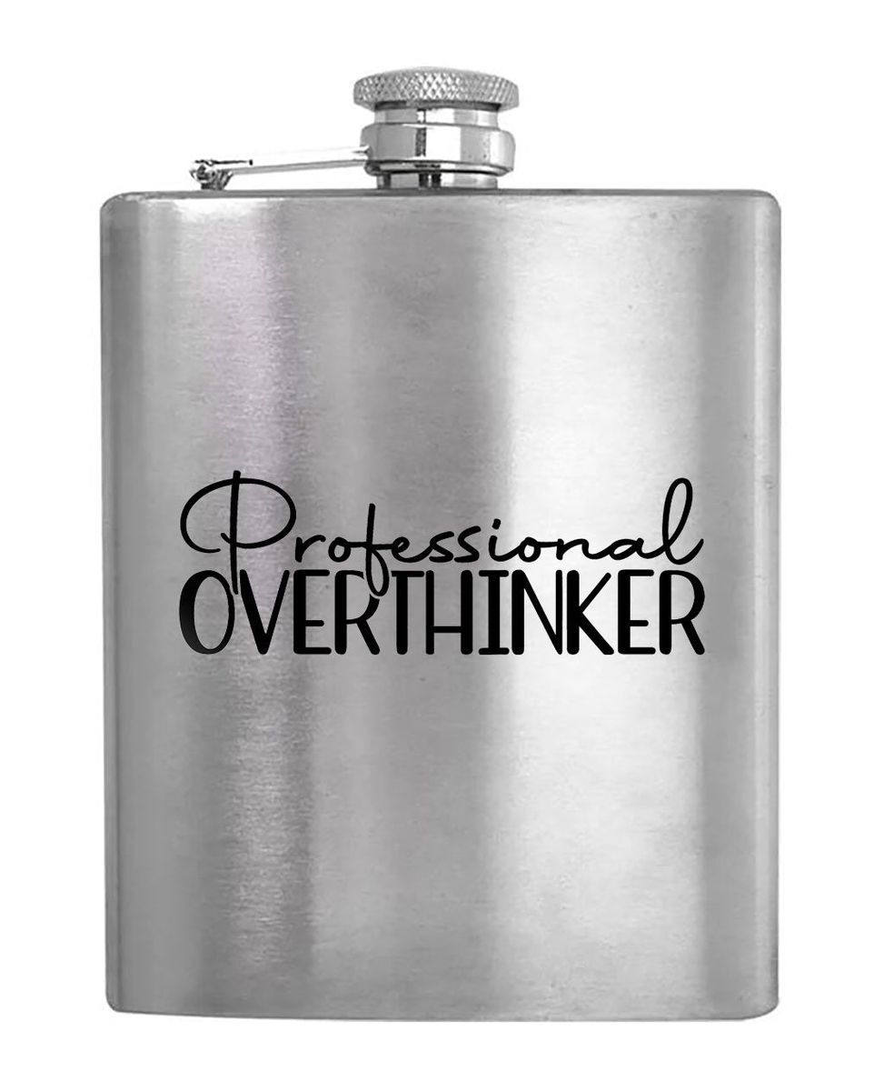 Professional Overthinker - Hip Flask | Shop Today. Get it Tomorrow ...