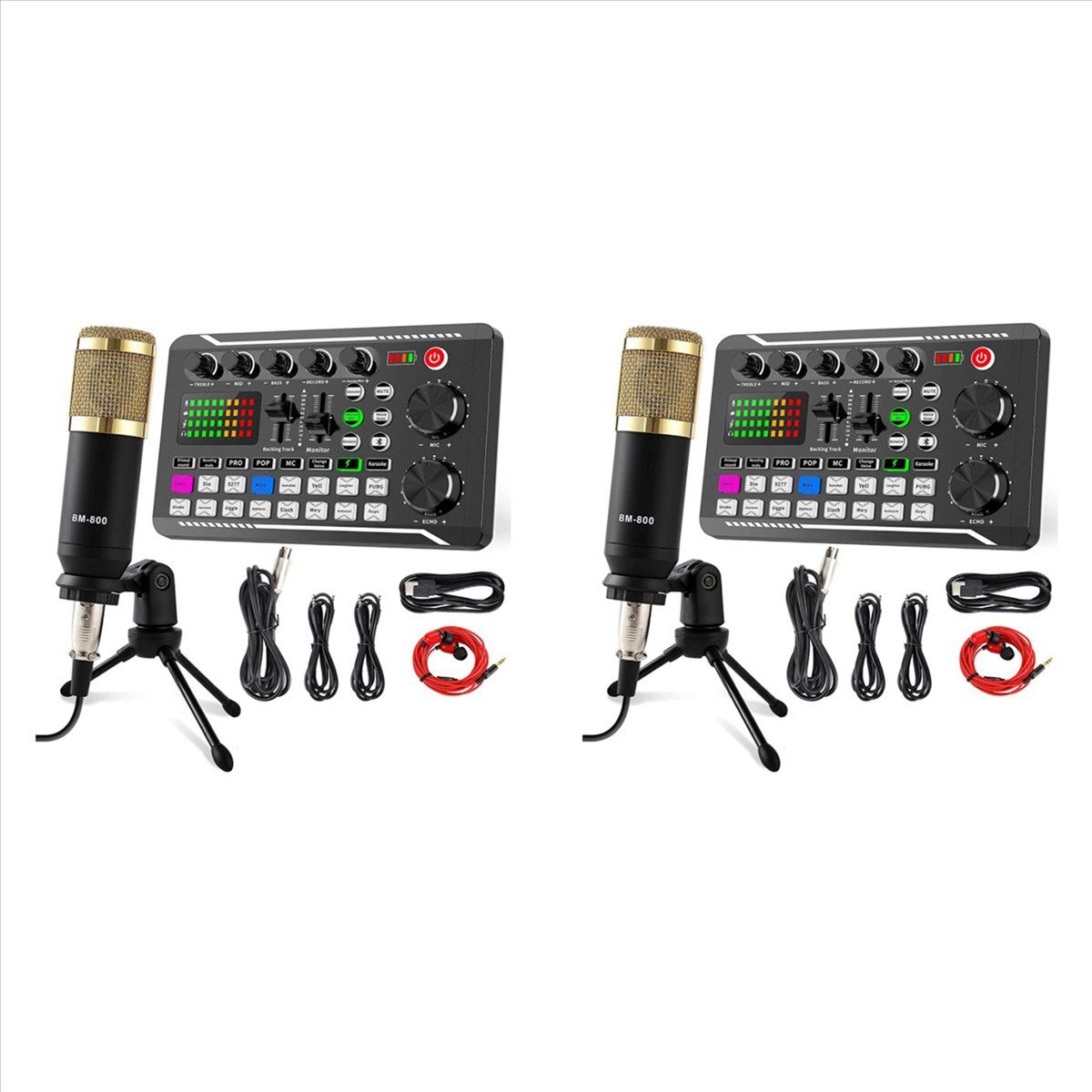 F998 Sound Card Kit Bm-800 Microphone Kit With Live Sound Card | Shop ...