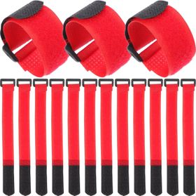 Red Nylon Cable Ties with Buckles, Reusable Wire Management Straps for ...