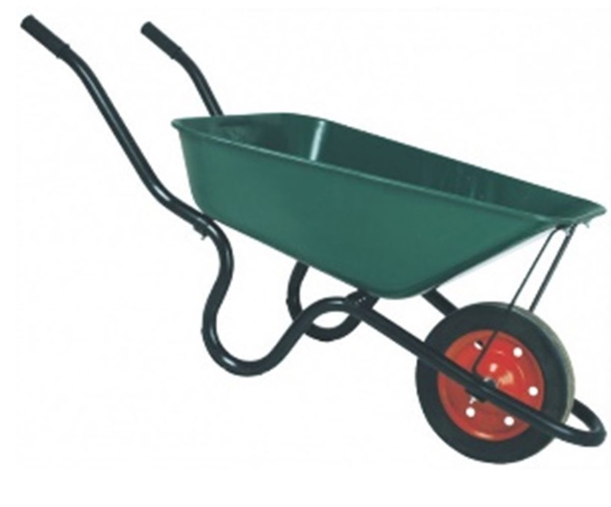 Wheelbarrow C-Pan with Solid Wheel - Heavy-Duty Steel Tray | Shop Today ...