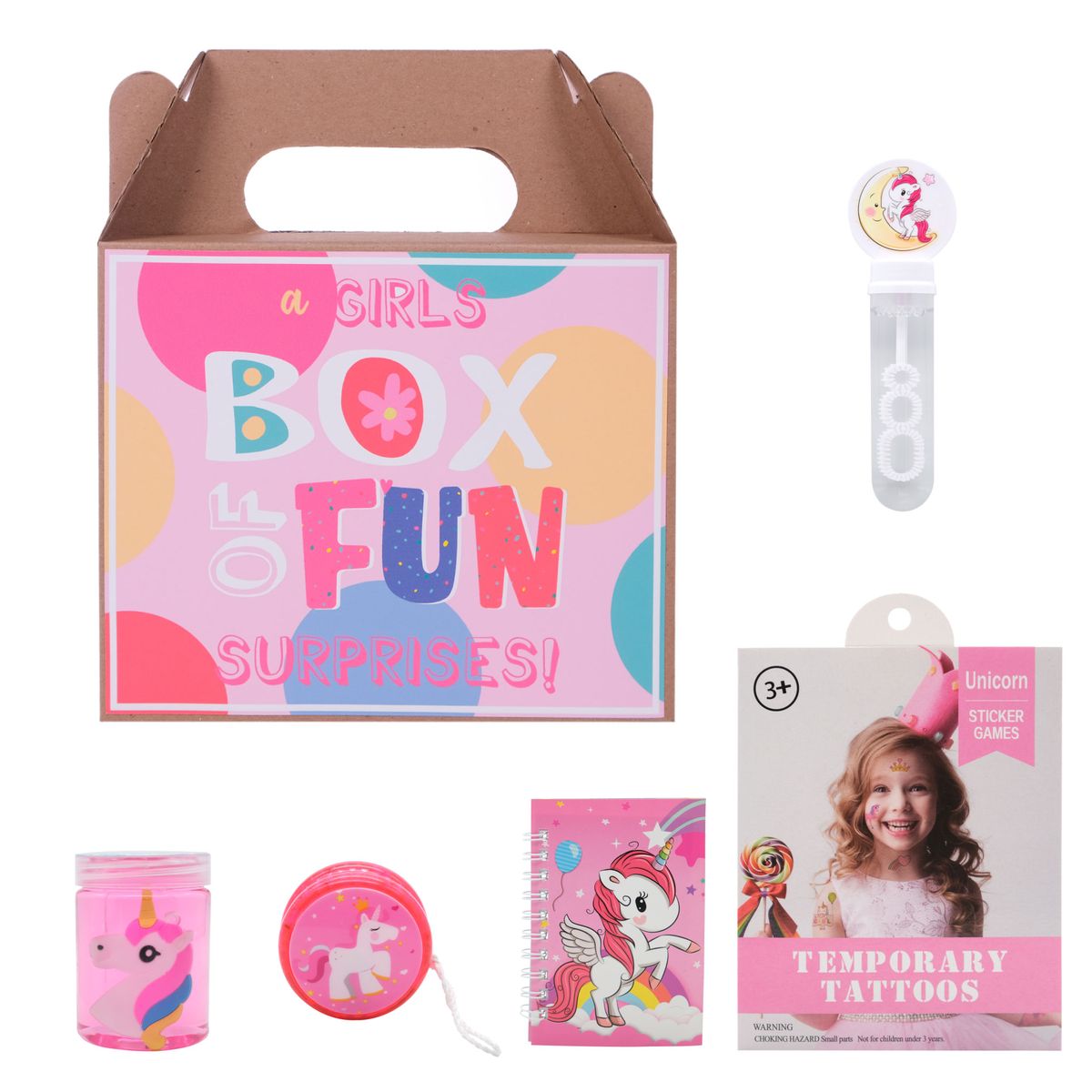 Jenam Girls Box of Fun Surprises - Unicorn Theme Gift Set for Kids ...