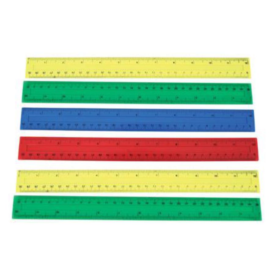 Bulk Pack x 6 Assorted Colour Rulers 30cm | Shop Today. Get it Tomorrow ...