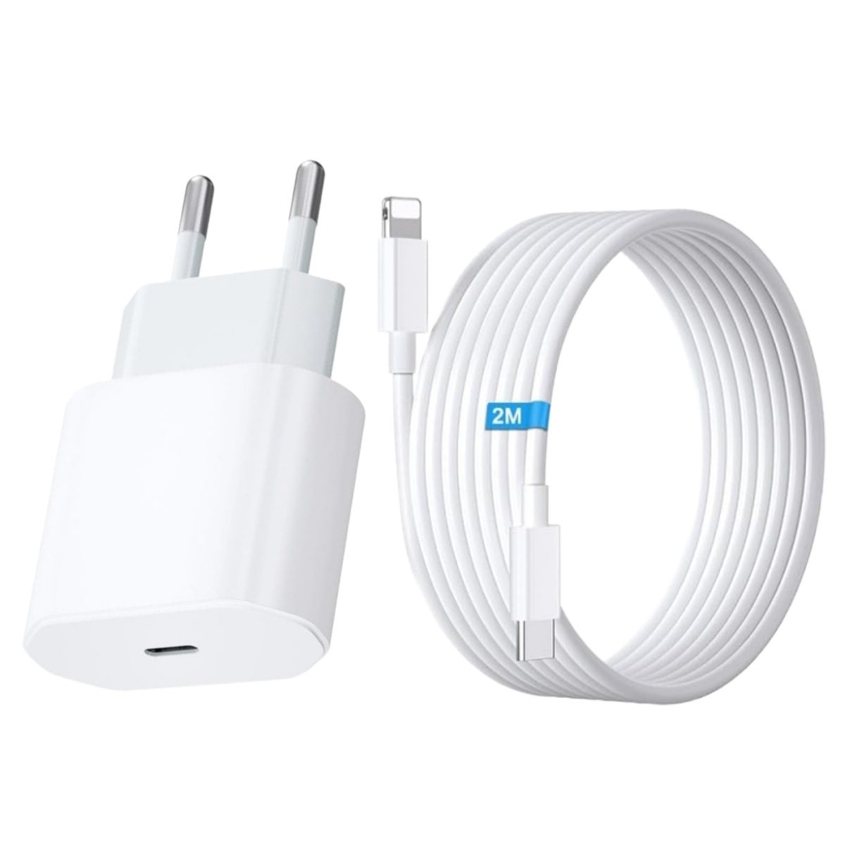 30W Type C European Power Adapter with 2m USB-C to Lightning Cable ...