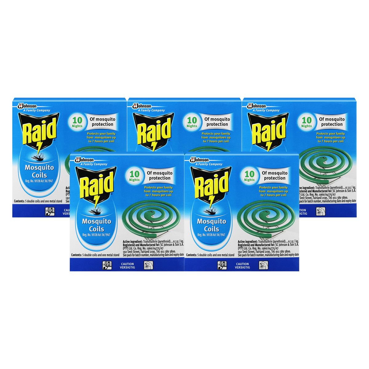 Raid Mosquito Coils - Pack 5 x 10 | Shop Today. Get it Tomorrow ...