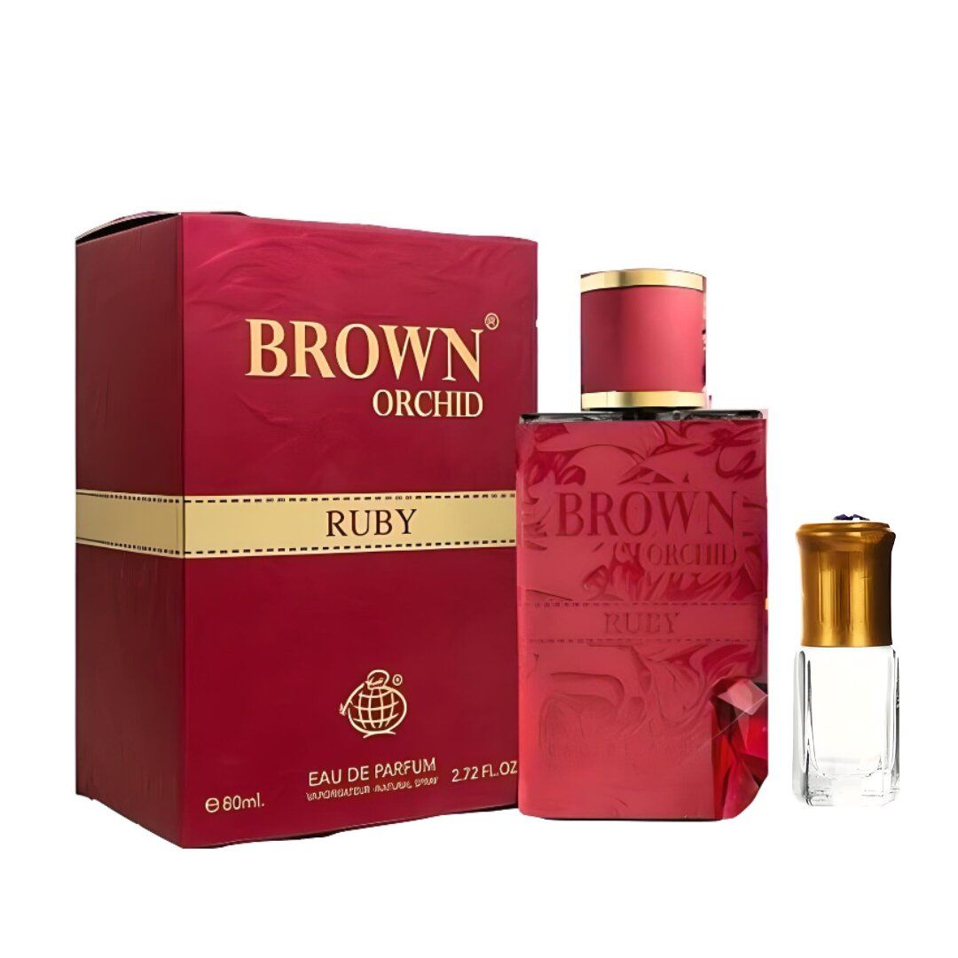 Brown Orchid Ruby Eau de Parfum with Deodorant - 80ml + Perfume Oil ...