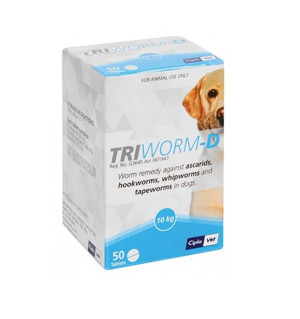 Cipla Vet - Triworm-D For Dogs - Tub Of 50 Tablets | Shop Today. Get it ...