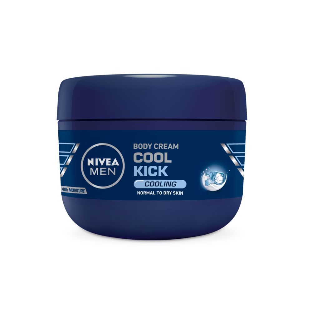 NIVEA MEN Cool Kick Body Cream with Instant Cooling Complex, 250ml ...