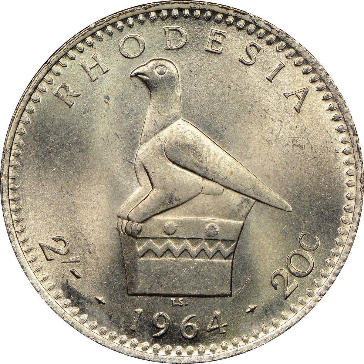 1964 Rhodesia 20 Cents 2 Shillings Rare Coin | Shop Today. Get it ...