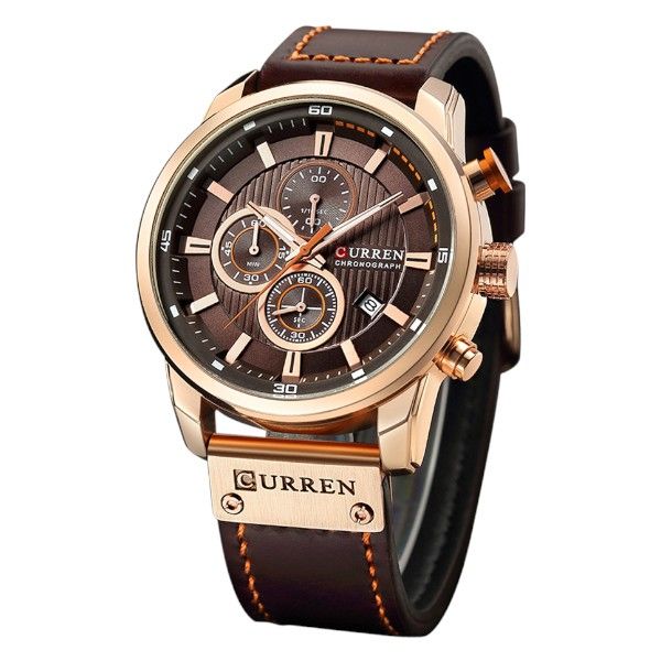 Curren Sport Chronograph Watch For Men - Rose Gold | Shop Today. Get it ...