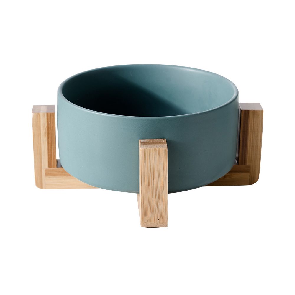 Dream Home Western Food Tableware Salad Bowl and Wooden Stand - 22.5cm ...