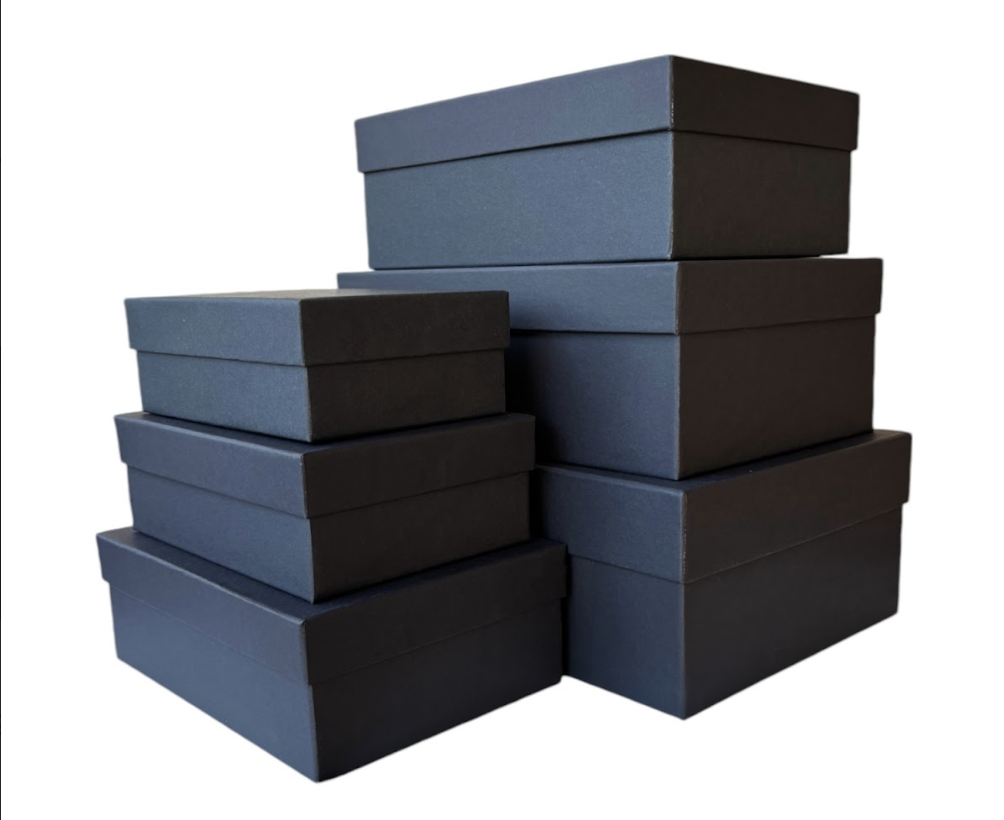 Black Rectangle Gift Box , Ribbon &Tissue paper Set - 6 boxes | Shop ...
