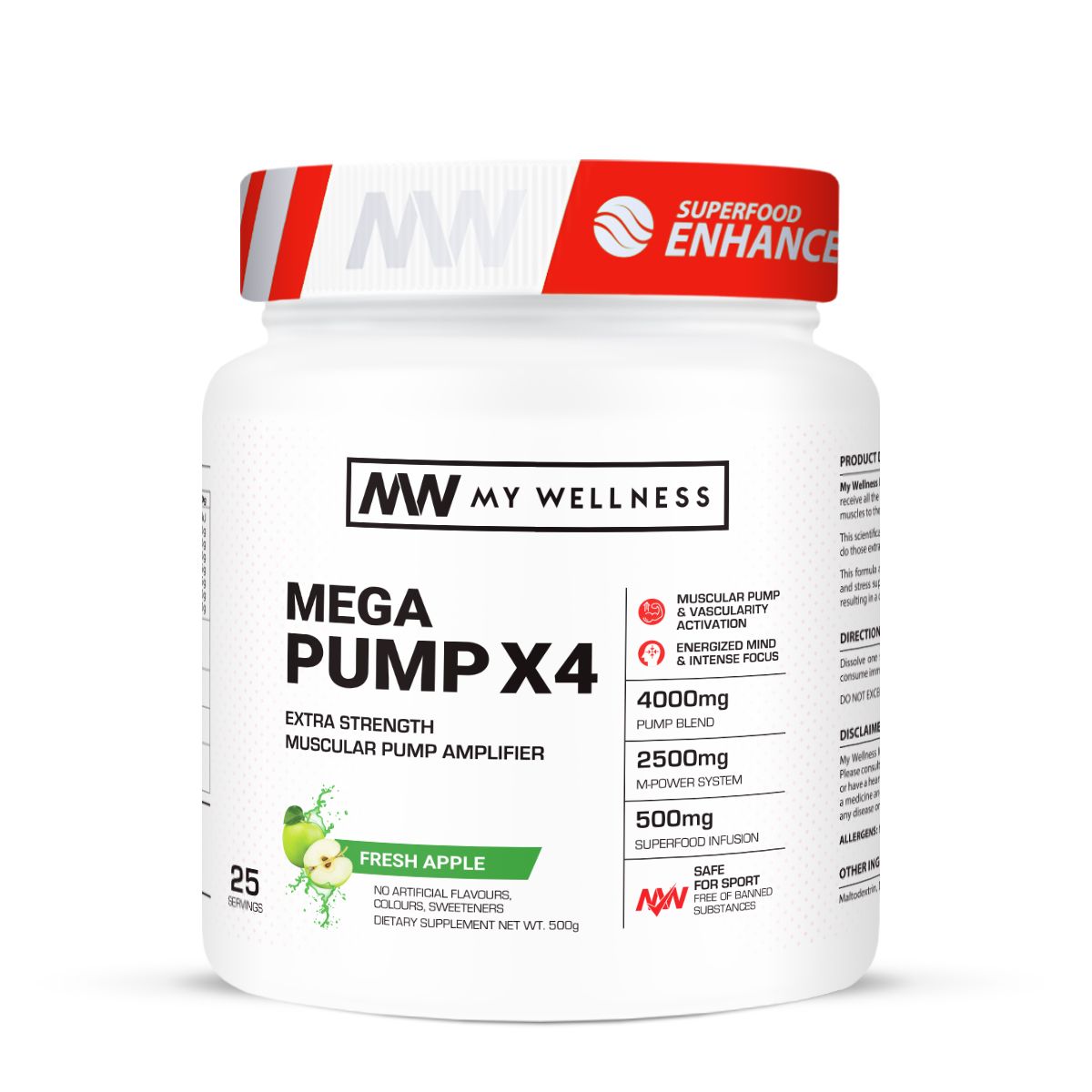 My Wellness Mega Pump X4 500g Fresh Apple | Shop Today. Get it Tomorrow! | takealot.com