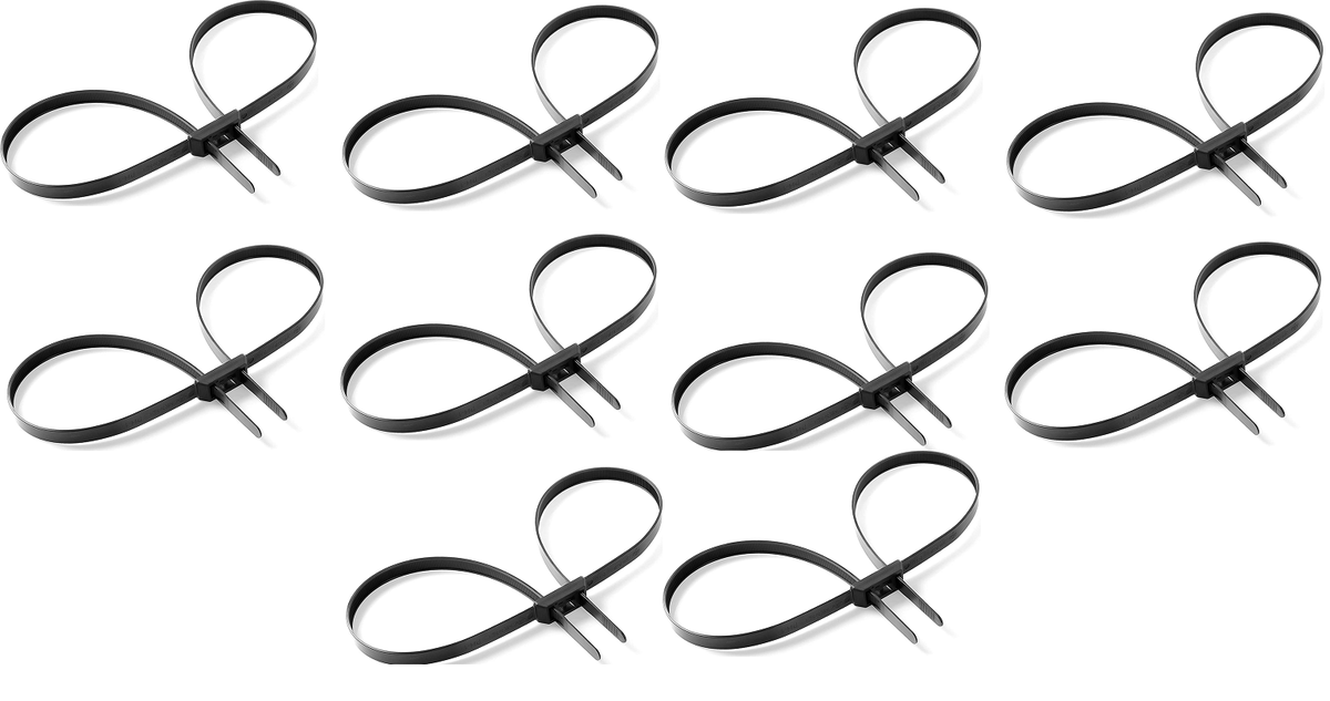 Heavy Duty Nylon Flexi Cuffs / Double Locking Zip Tie Handcuffs 10 Pack ...