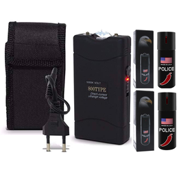 800 Type 25K Volts Taser Gun with 2 x 120ml Pepper Sprays | Shop Today ...