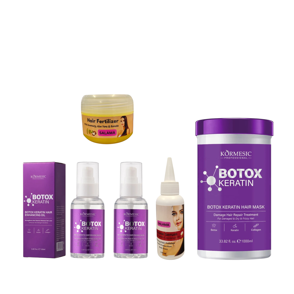 Kormesic-Botox Keratin Hair Oils, Mask Combo(1000ml), Silicone ...