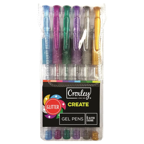 Croxley- Create Glitter Gel Pen- Wallet Of 6 Assorted Colours ×2 | Shop ...