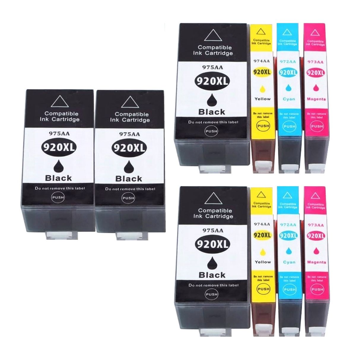 Compatible HP 920XL Twin Ink Cartridge Multipack + 2 x Extra Black ...