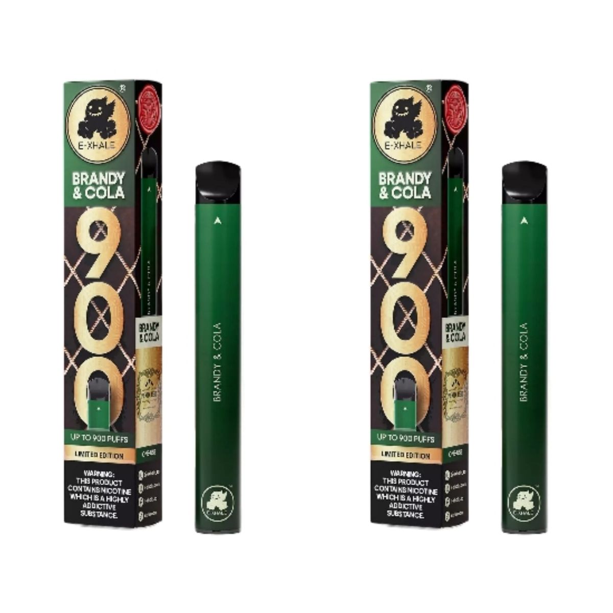 E-Xhale 900 Puffs Disposable Vapes - Brandy & Cola (Pack of 2) | Shop ...