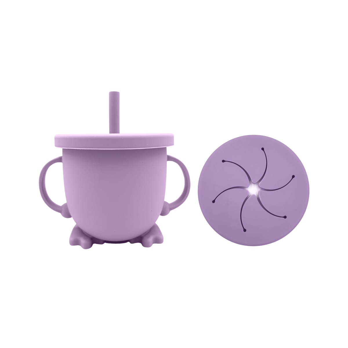 3 in 1 Silicone Snack Cup, Sippy Cup and Training Cup - Lilac | Shop ...