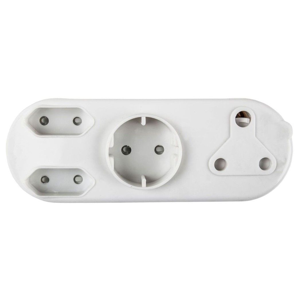 Direct Plug Adaptor 1 x 16A with 2 x 5A and 1 x Round Adaptor (E 55 ...