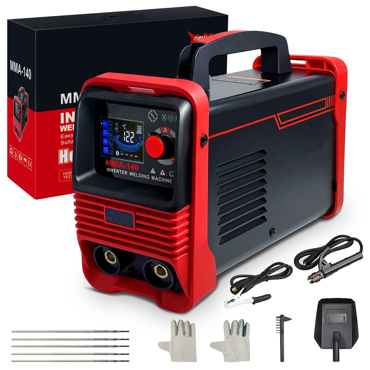 Mini Welding Machine Large LED Digital Display IGBT Inverter 220V ...