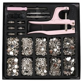 Craft 100 Piece Assorted Metal Button Ring Press Snap Fasteners Jumbo ...