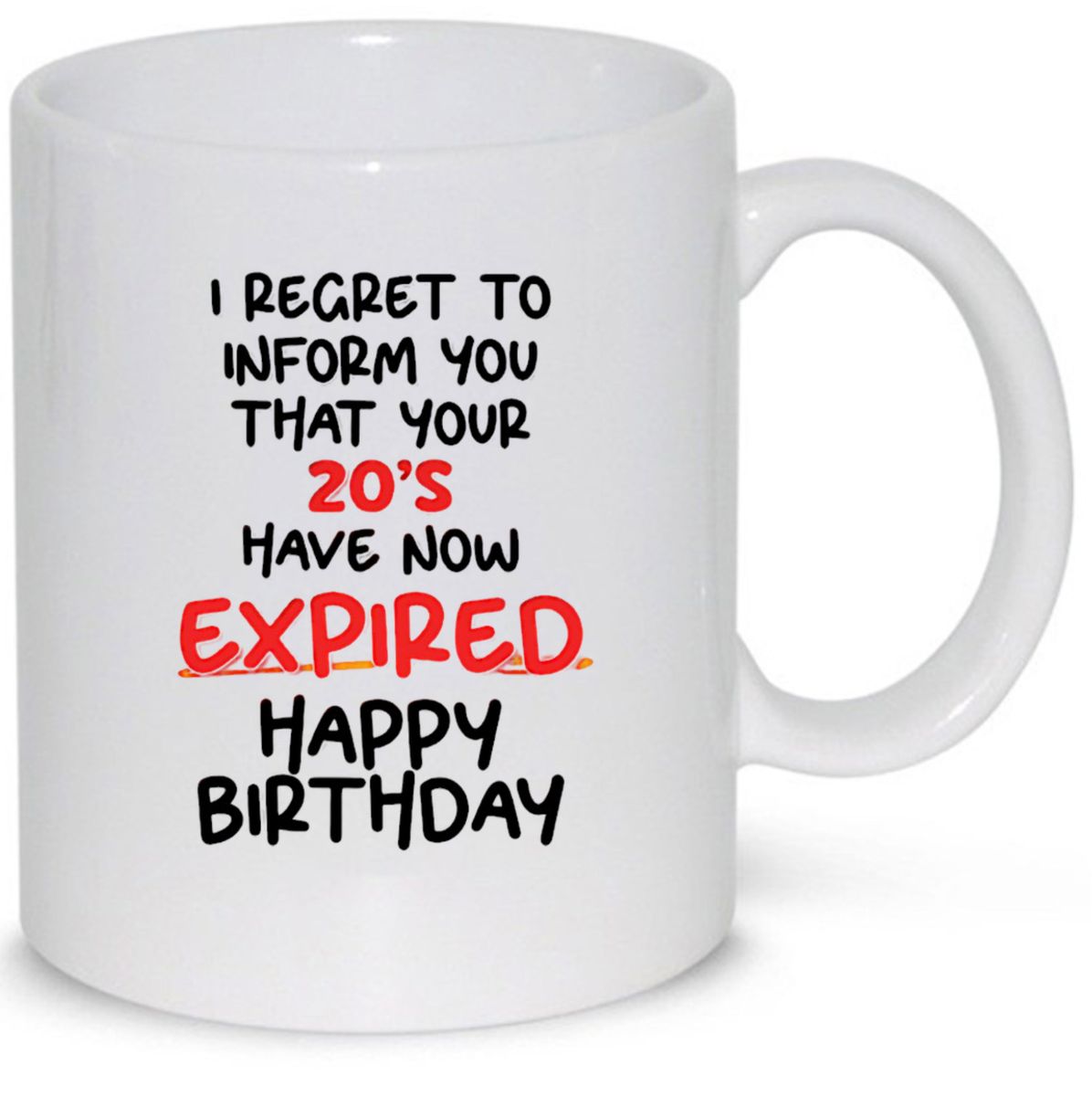 Happy Birthday Your 20's Have Now Expired 30th Birthday Gift Mug | Shop ...